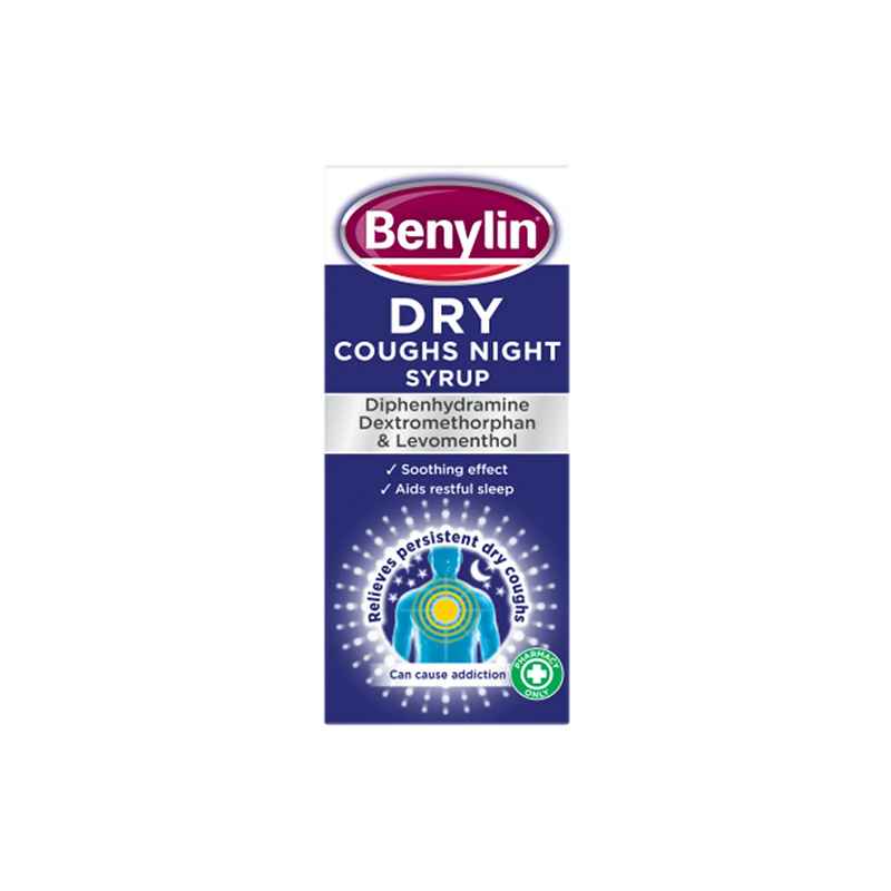Benylin Dry Coughs Night Syrup 150Ml – Crux Pharmacy