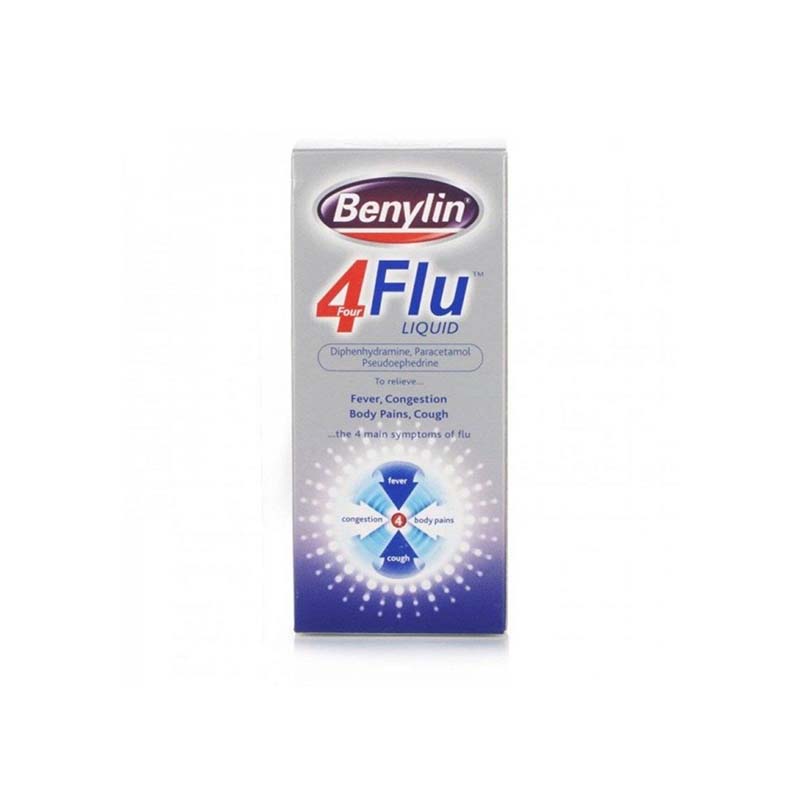 Benylin 4 Flu Liquid X100Ml – Crux Pharmacy