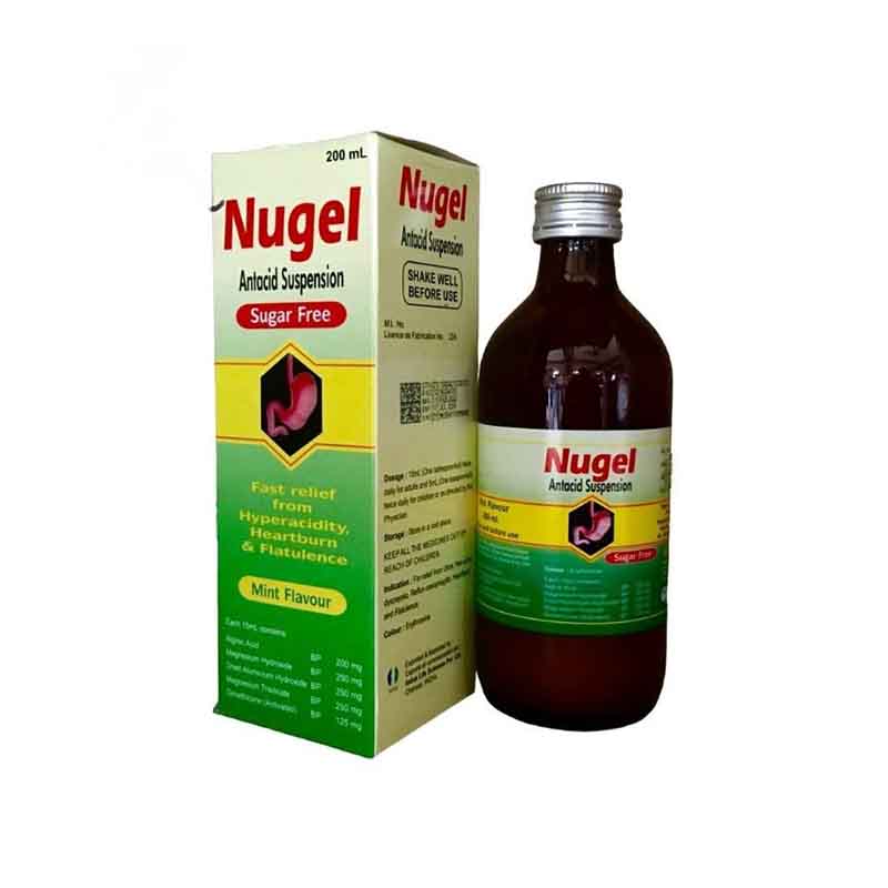 Nugel Antacid Suspension 200Ml – Crux Pharmacy